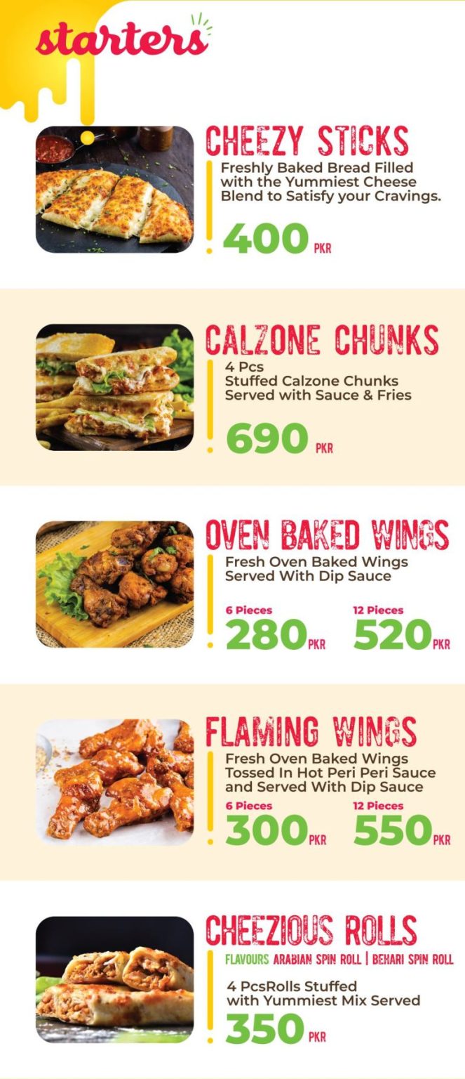 Cheezious Menu Rawalpindi - Read 2024 Updated Cheezious Menu, Prices ...