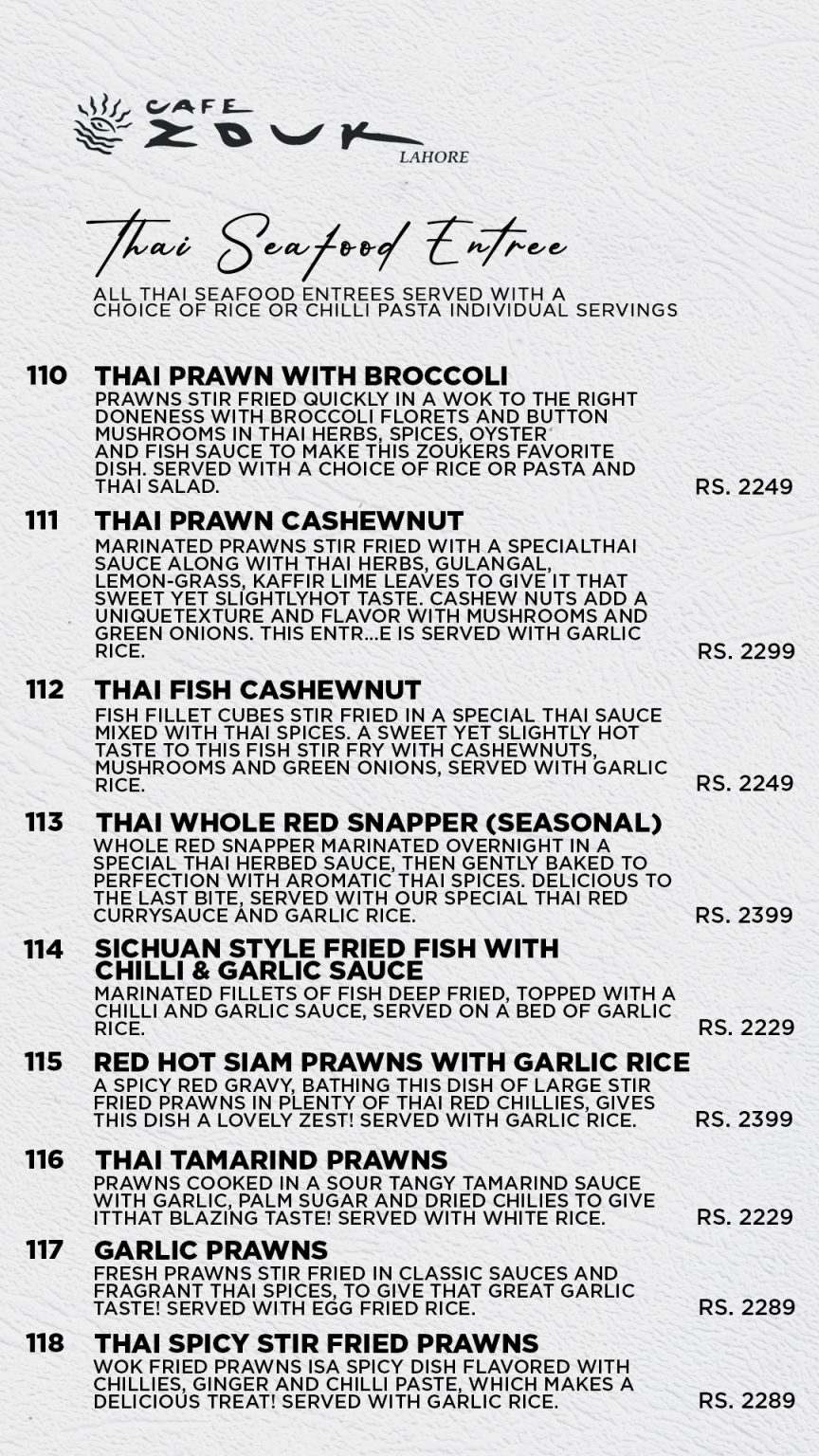 Café Zouk Lahore Menu Lahore - Read 2024 Updated Café Zouk Lahore Menu ...