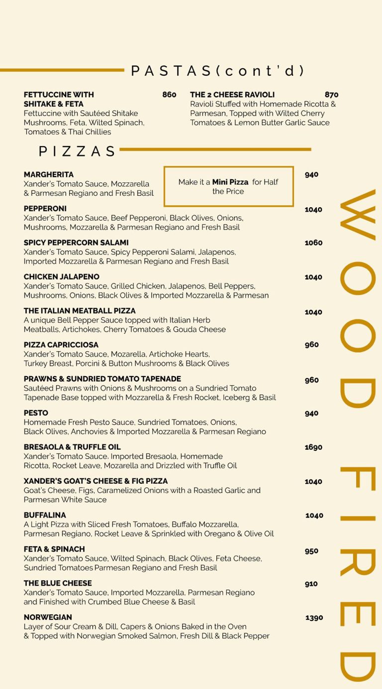 Xander's Restaurant Menu Karachi - Read 2024 Updated Xander's Restaurant Menu, Prices, Reviews ...