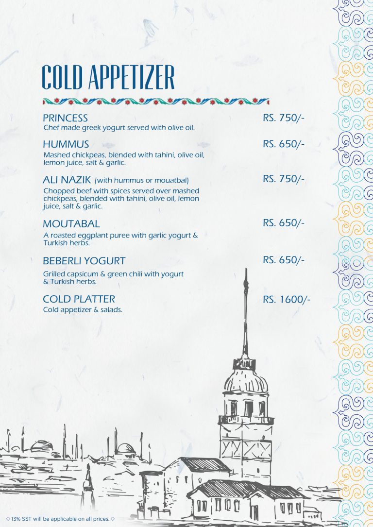 Zeytin Restaurant Menu Karachi - Read 2024 Updated Zeytin Restaurant ...