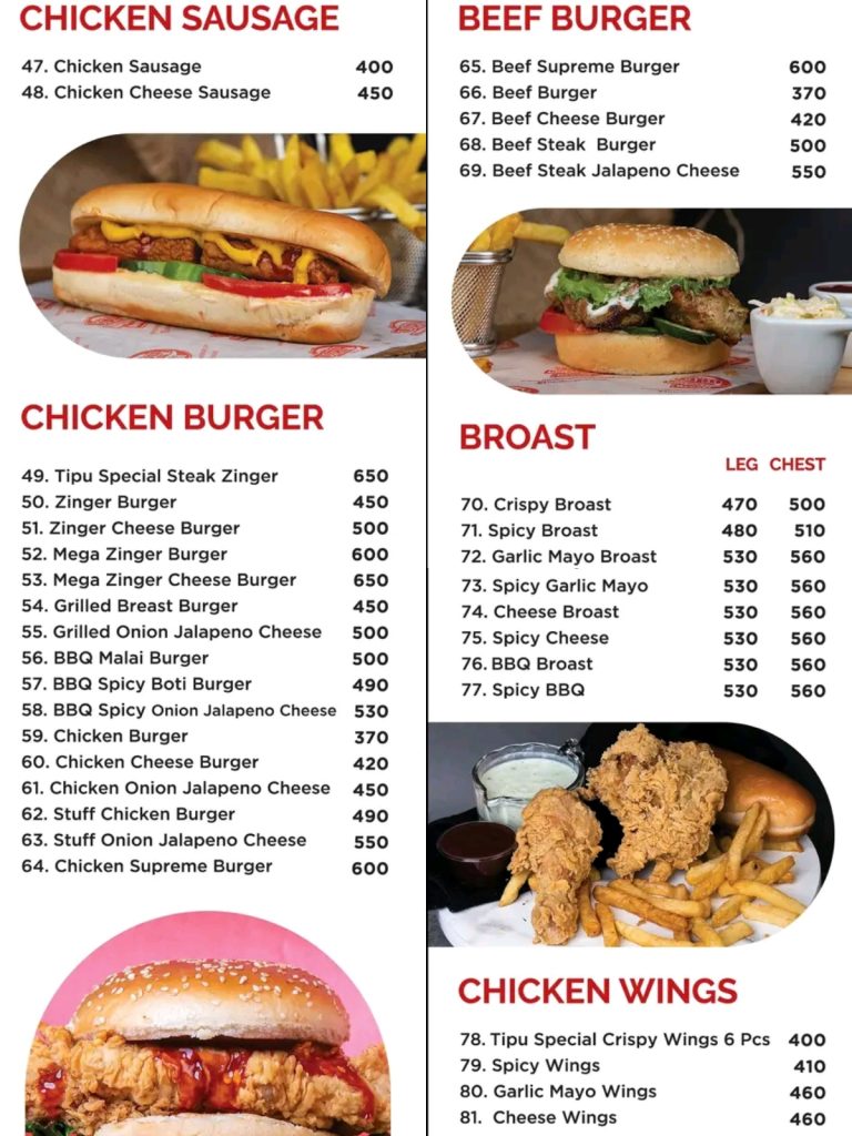 Tipu Burger & Broast Restaurant Karachi Karachi - Read 2025 Updated ...