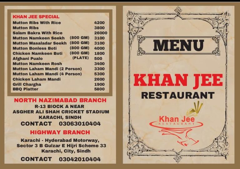 Khanjee Restaurant Karachi Karachi - Read 2024 Updated Khanjee ...