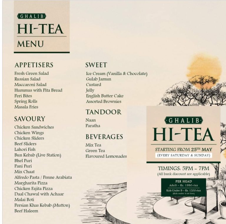 Ghalib Restaurant Menu Karachi - Read 2024 Updated Ghalib Restaurant ...